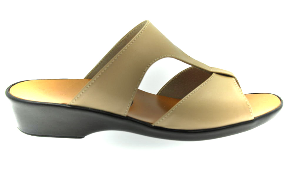 Mule Compensée Solange Beige - Réf. 001*01*01*01 - Chaussures Femme ...